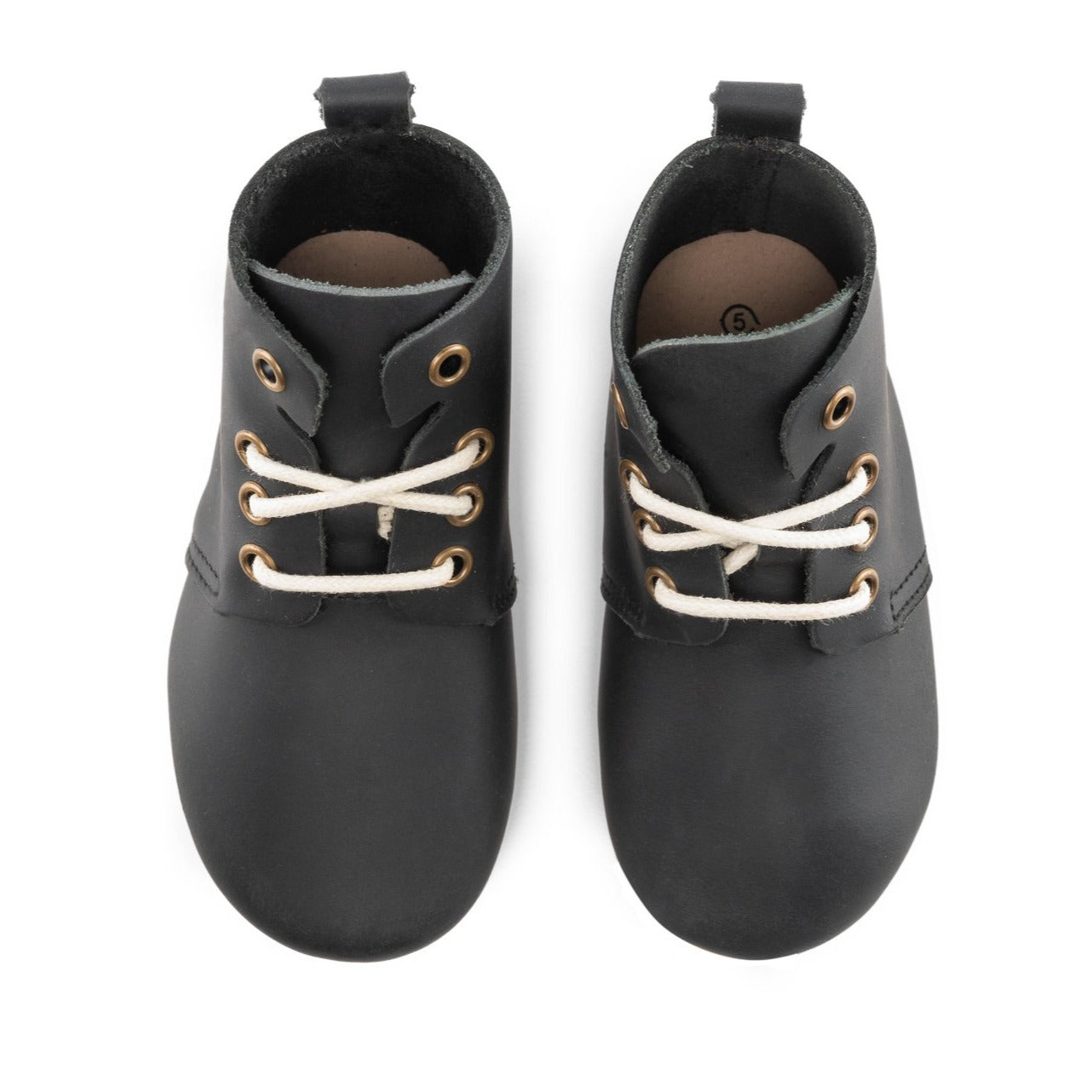 Piper Finn - Baby & Toddler Shoes - High Top Hard Sole Oxford - Black ...